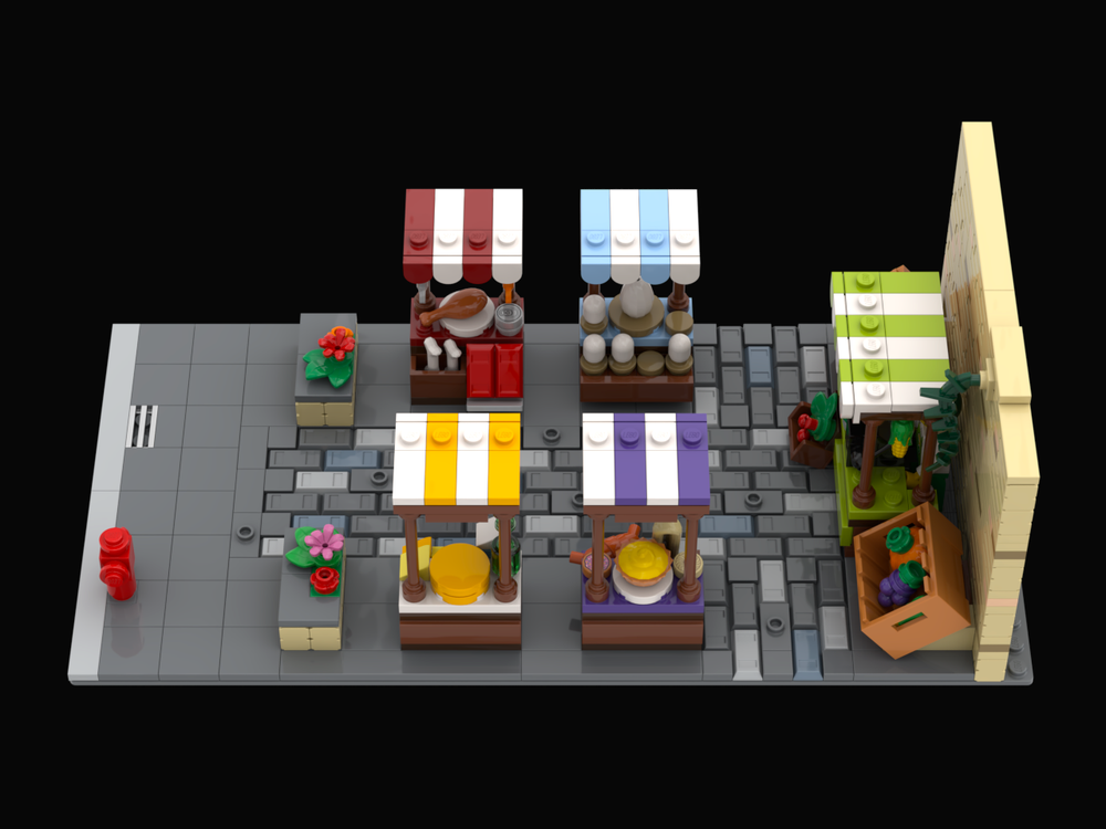 Lego Moc The Farmers Market By Lordbricker Rebrickable Build With