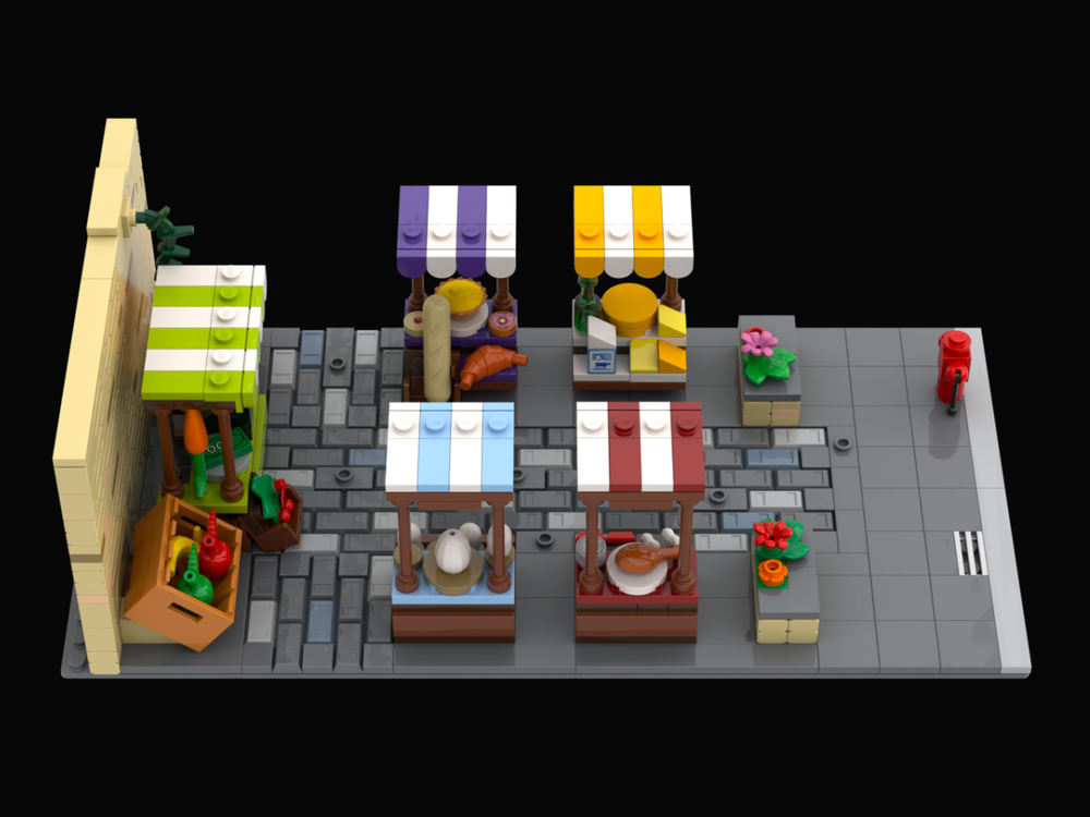 Lego Moc The Farmers Market By Lordbricker Rebrickable Build With