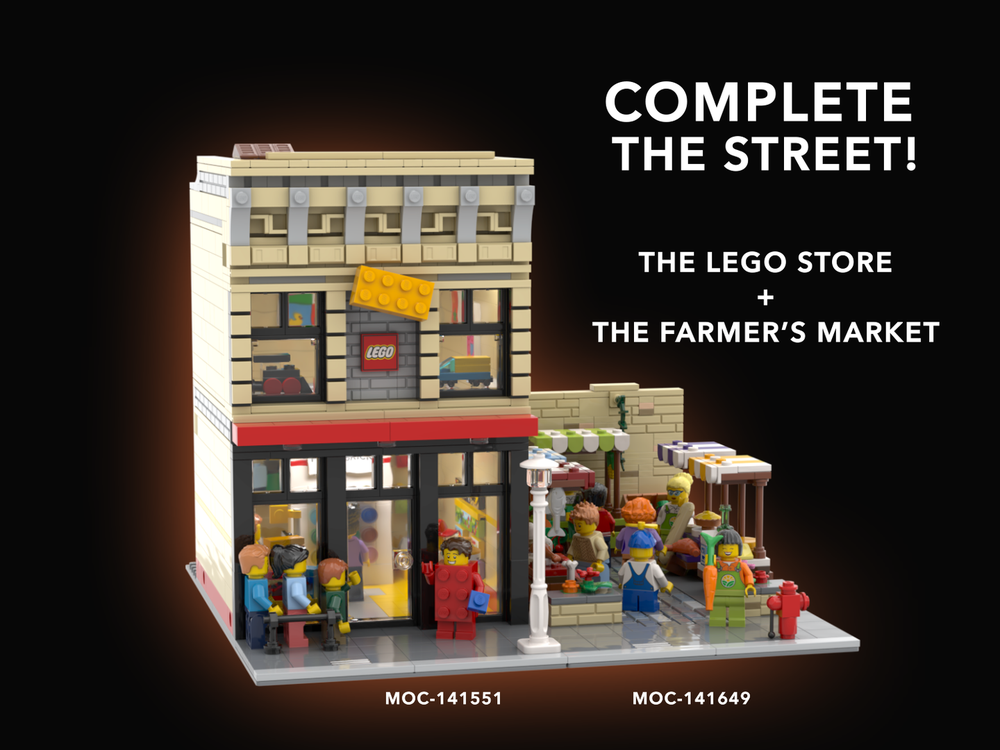 Lego Moc The Farmers Market By Lordbricker Rebrickable Build With
