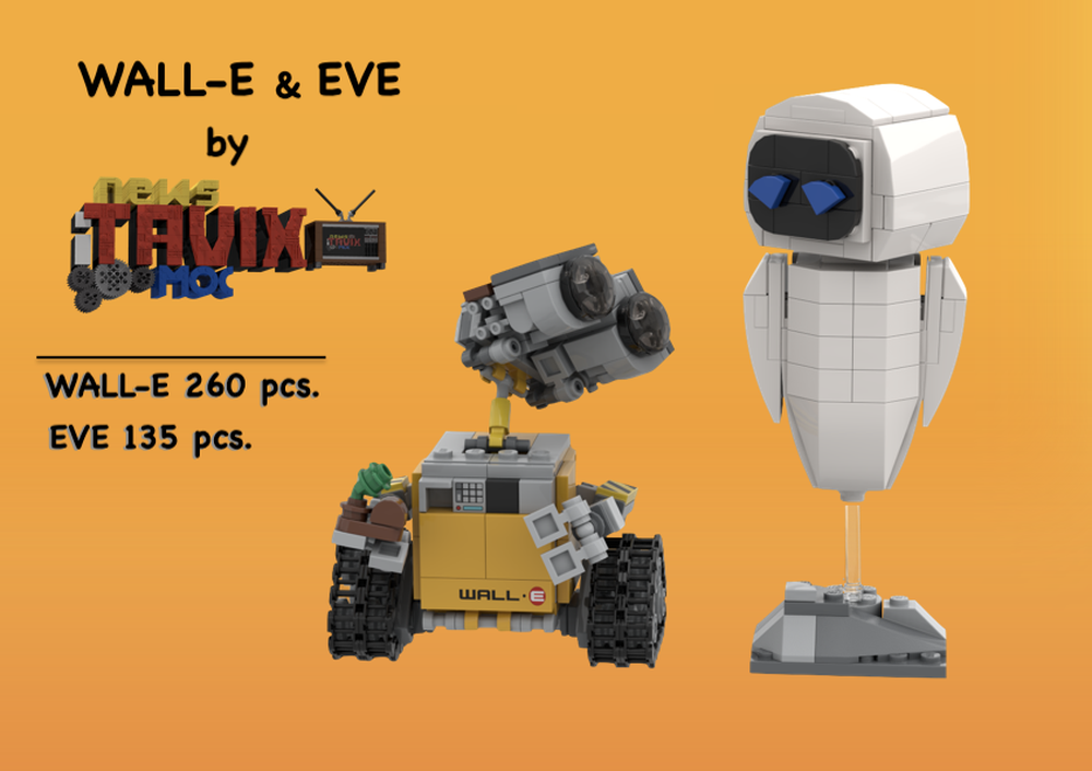 Lego Moc Wall E And Eve By Itavix Rebrickable Build With Lego