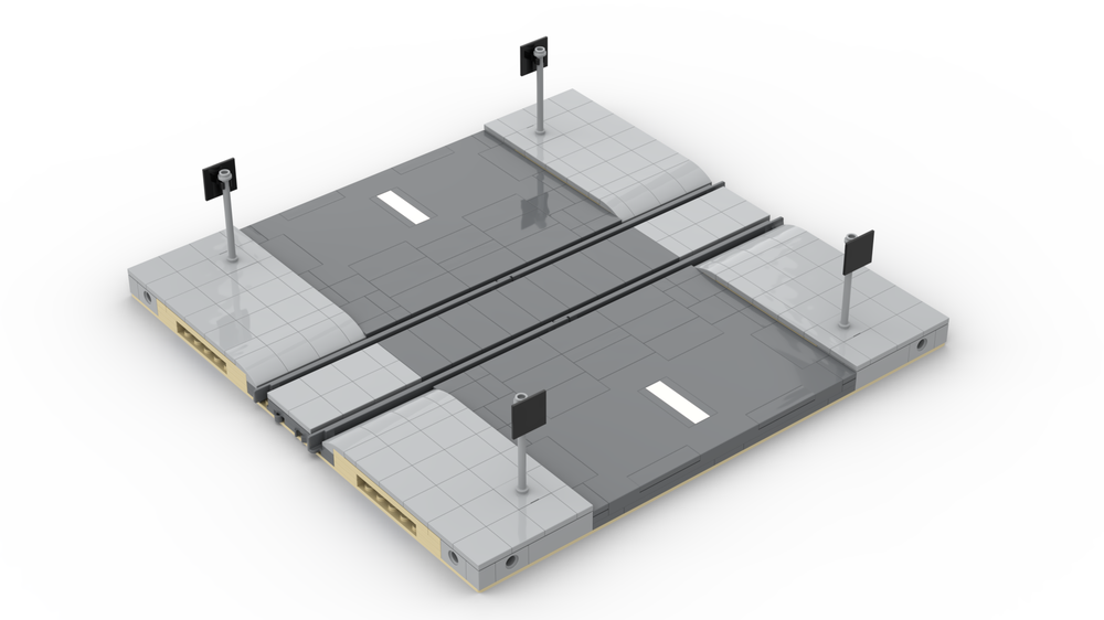 LEGO MOC Modular Straße Base Project Bahnübergang V1 / Modular Road ...