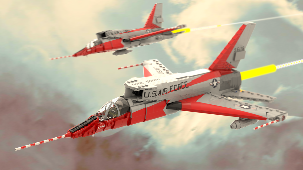 LEGO MOC 1:35 Scale F-107 Ultra Sabre by HandSolo99 | Rebrickable ...