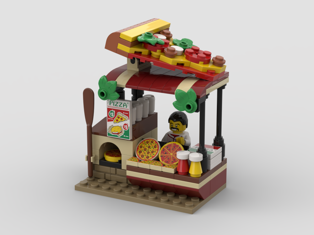 LEGO MOC Pizza Stand by gabizon | Rebrickable - Build with LEGO