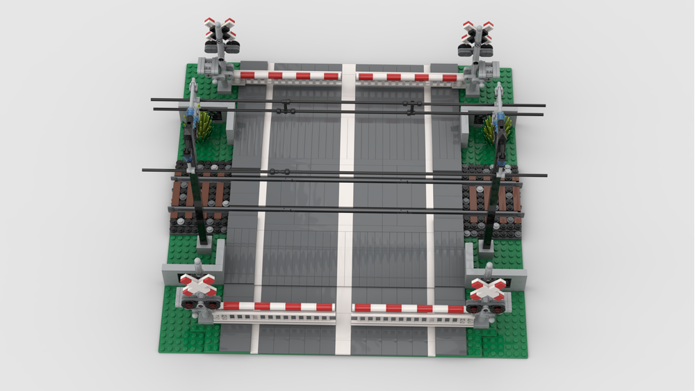 Lego Moc Railroad Crossing Passage à Niveau Moc By Mimi68