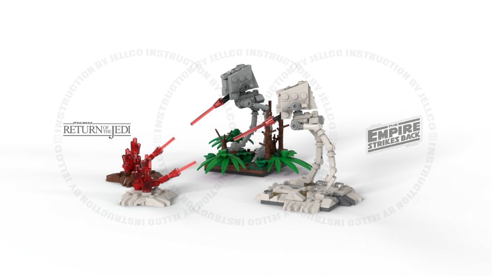 LEGO MOC Micro AT-ST for Micro Diorama : New Design version by jellco ...