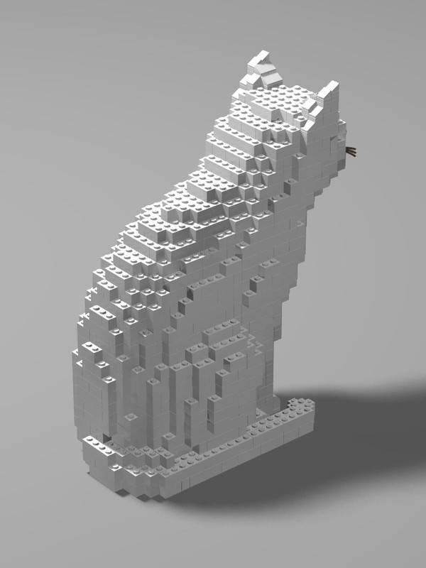 LEGO MOC Cat sitting (life-sized) by PetProject | Rebrickable - Build ...