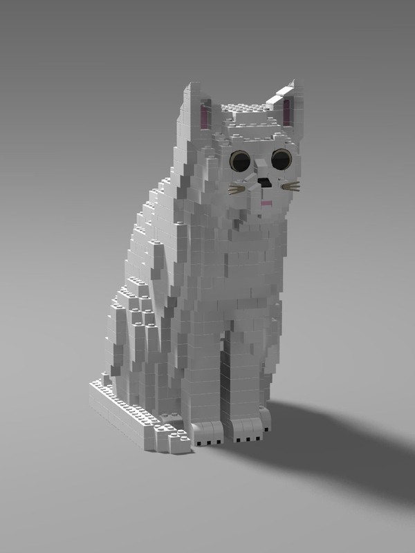 LEGO MOC Cat sitting (life-sized) by PetProject | Rebrickable - Build ...