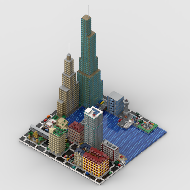 LEGO MOC Micropolis Collection 2: 16 nice fitting water related modules ...