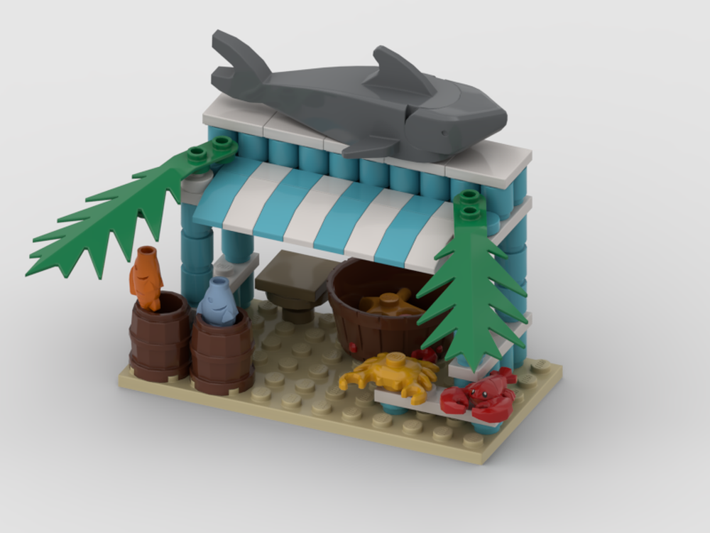 LEGO MOC Seafood stand by Feviur | Rebrickable - Build with LEGO