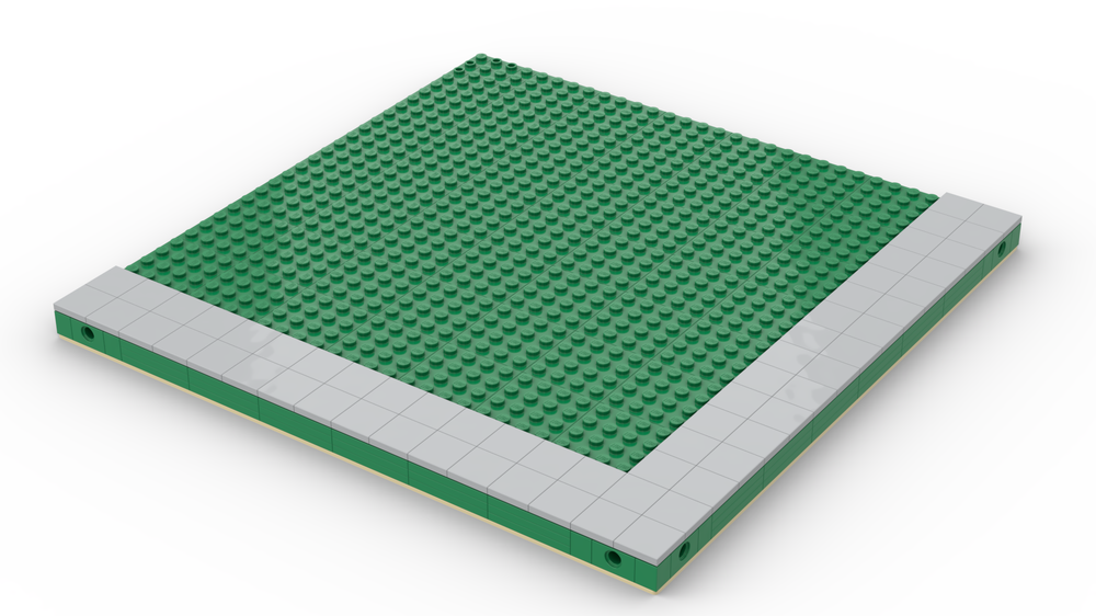 LEGO MOC Modular grünflasch mit bürgersteig eck-Version / Modular green ...