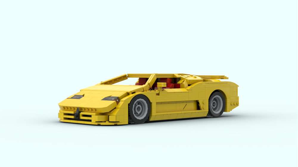 Lego Moc Bugatti Eb110 Yellow By Giganbrick Rebrickable Build With Lego