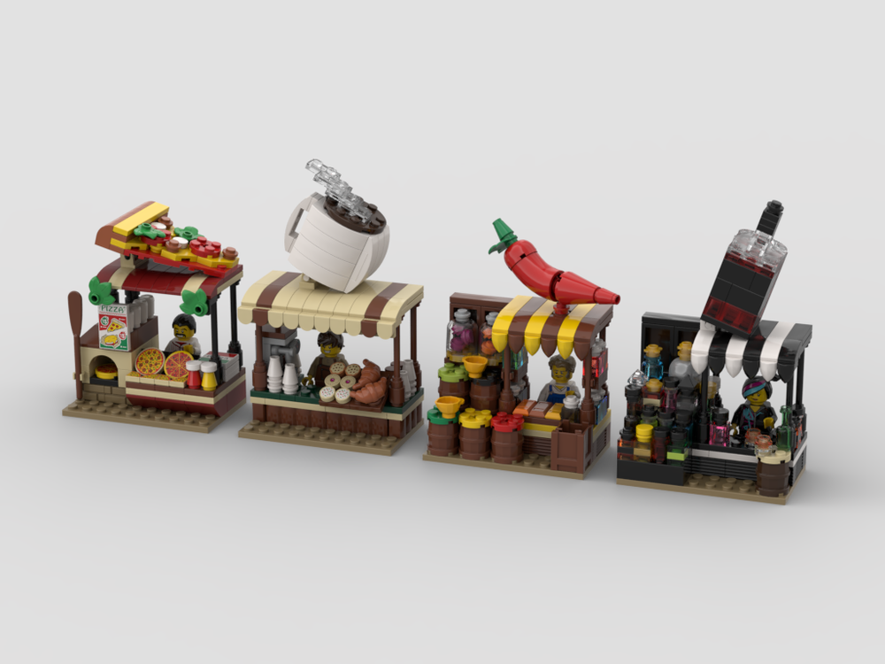LEGO MOC Market Stand Pack #4 by gabizon | Rebrickable - Build with LEGO