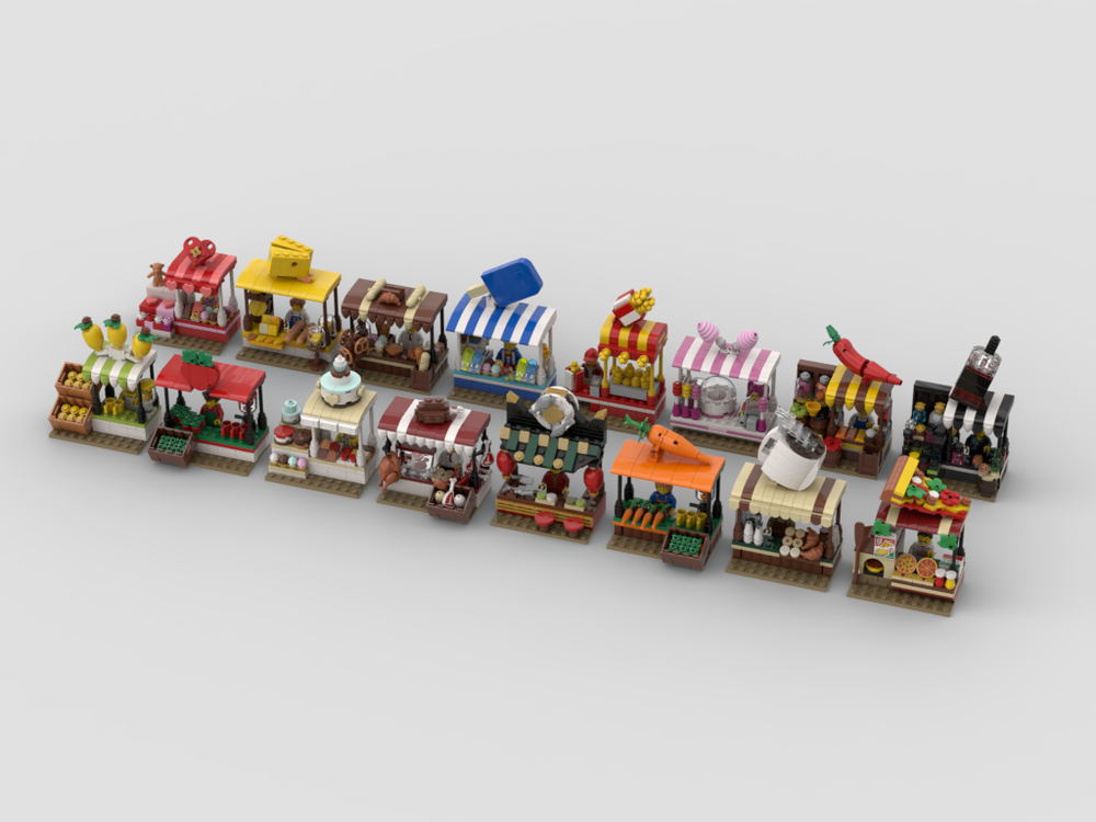 LEGO MOC Market Stand Ultra pack | 16 MOCs by gabizon | Rebrickable ...