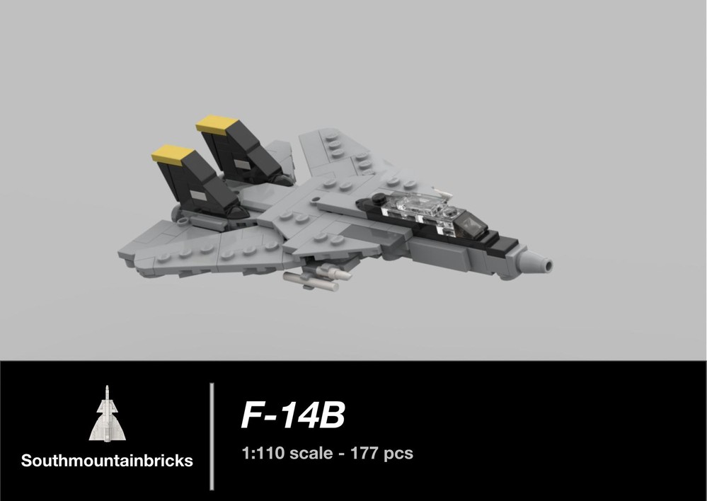 LEGO MOC F-14B [1:110 scale] by Southmountainbricks | Rebrickable ...