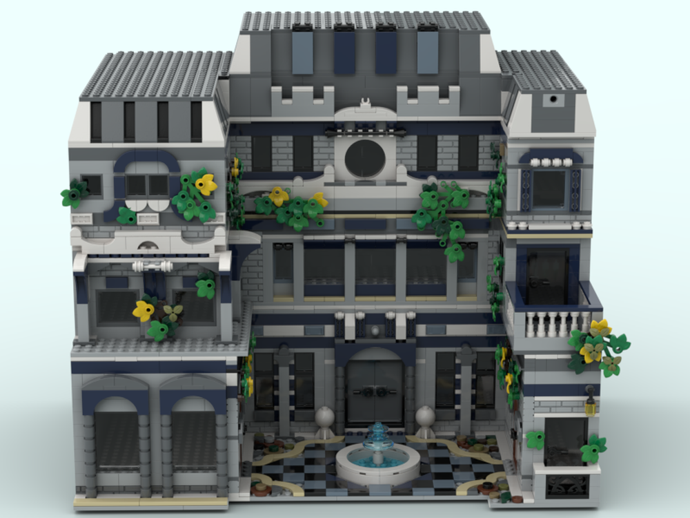 LEGO MOC Mansion with courtyard No.1 by cassieLiu | Rebrickable - Build ...
