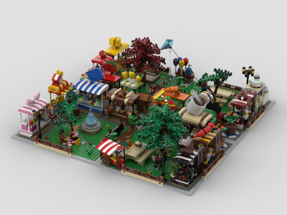 LEGO MOC Modular Market - Display + 16 stands MOCs by gabizon ...