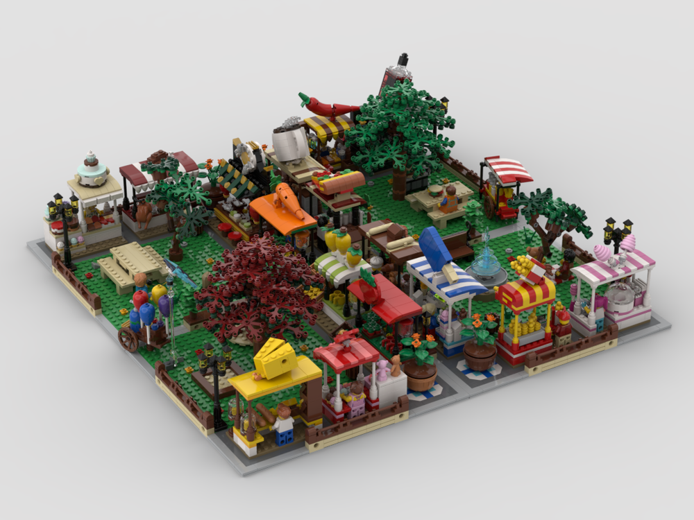 Lego Moc Modular Market Display 16 Stands Mocs By Gabizon