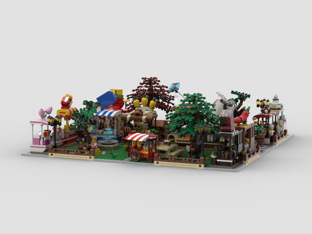 Lego Moc Modular Market Display 16 Stands Mocs By Gabizon