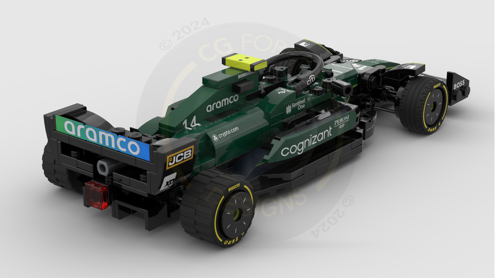 LEGO MOC F1 Aston Martin AMR23 by CGForceDesigns | Rebrickable - Build ...