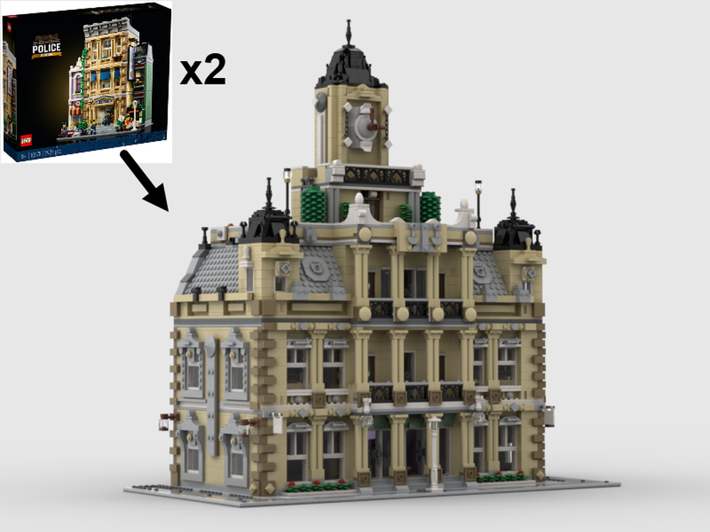 LEGO MOC The Courthouse - 10278 Police Station x2 Sets Alternate Build ...