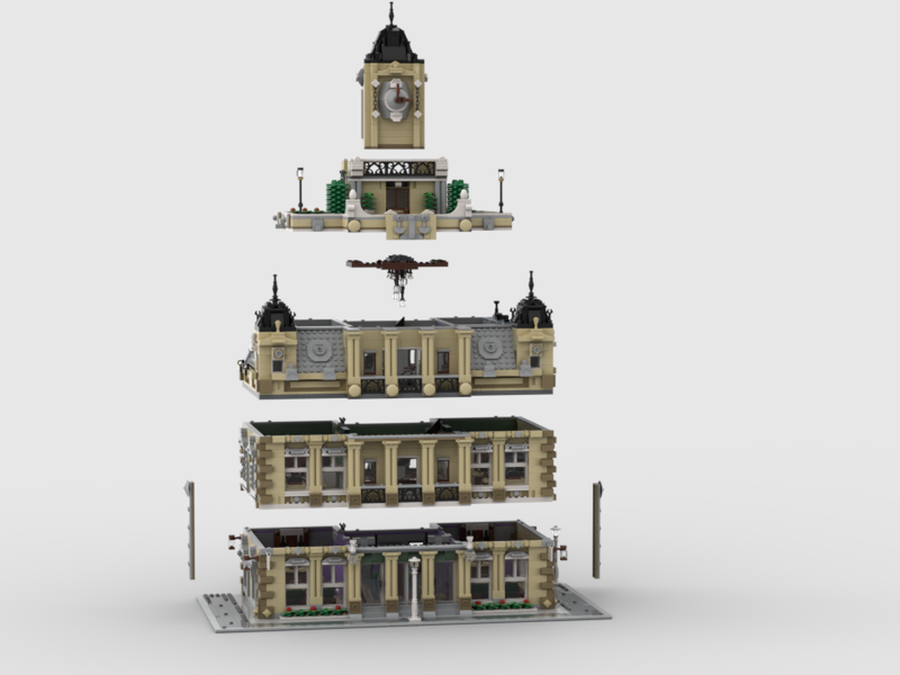 LEGO MOC The Courthouse - 10278 Police Station x2 Sets Alternate Build ...