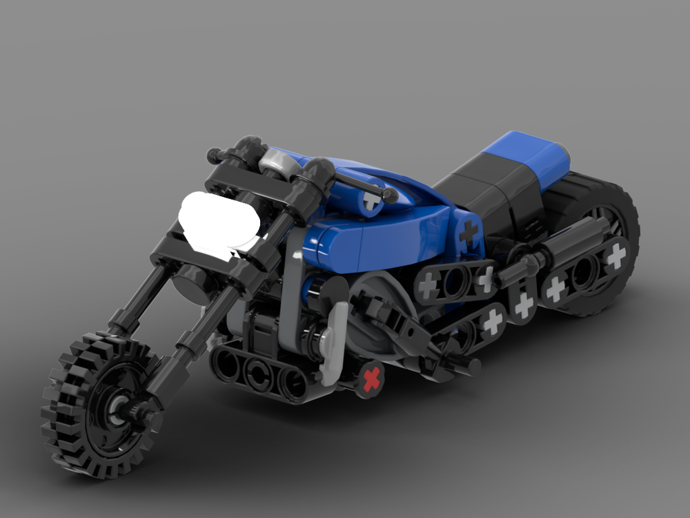 LEGO MOC Tiny Blue Motorcycle by Anton Kablash | Rebrickable - Build ...