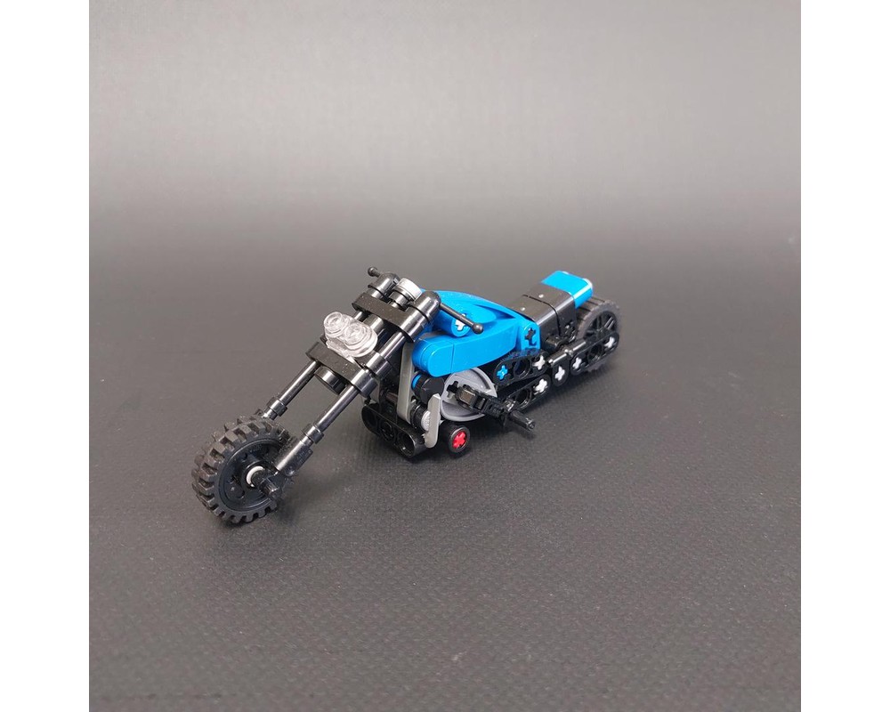 LEGO MOC Tiny Blue Motorcycle by Anton Kablash | Rebrickable - Build ...