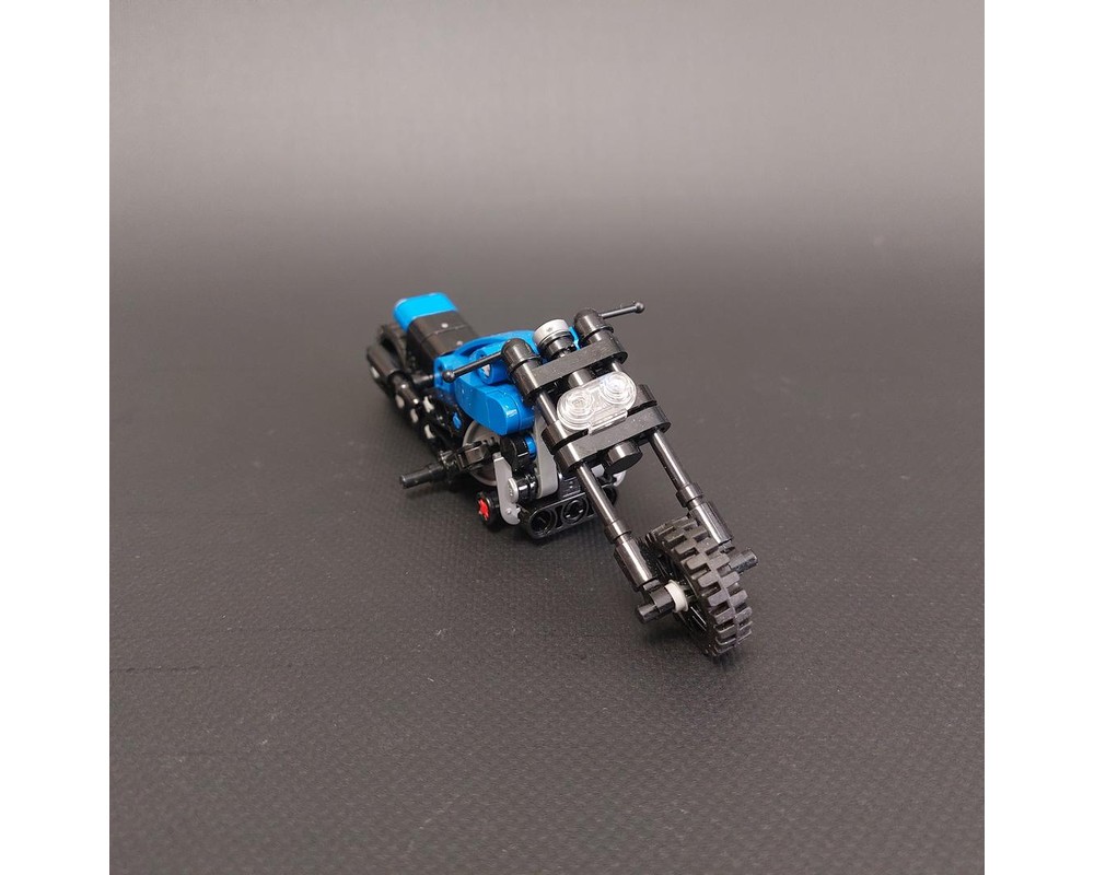 LEGO MOC Tiny Blue Motorcycle by Anton Kablash | Rebrickable - Build ...