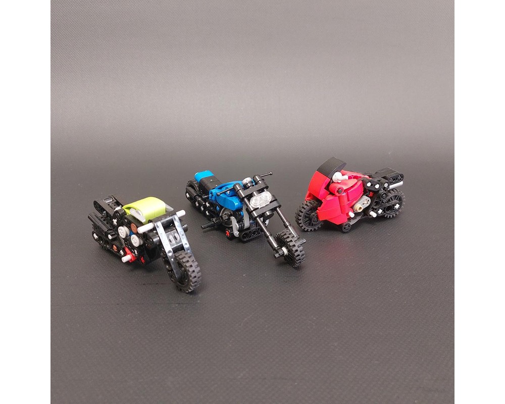 LEGO MOC Tiny Blue Motorcycle by Anton Kablash | Rebrickable - Build ...