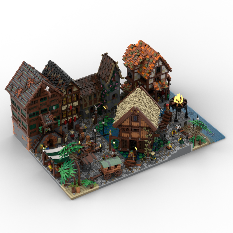 LEGO MOC Port Sauvage: A Merchant's Tale by Brickjester | Rebrickable ...