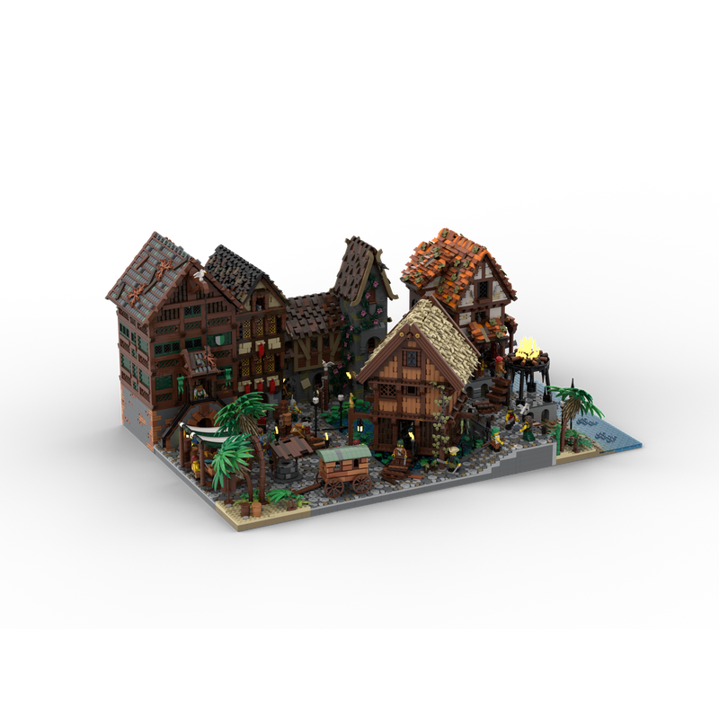 LEGO MOC Port Sauvage: A Merchant's Tale by Brickjester | Rebrickable ...