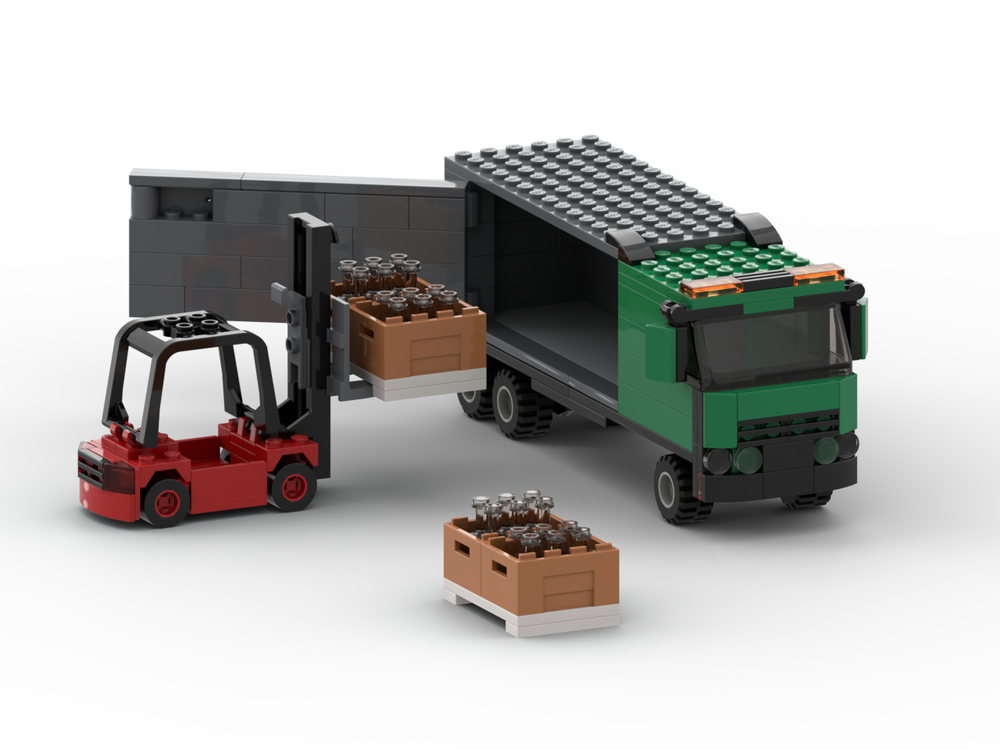 LEGO MOC Side wall open truck & forklift by P4tp4t | Rebrickable ...