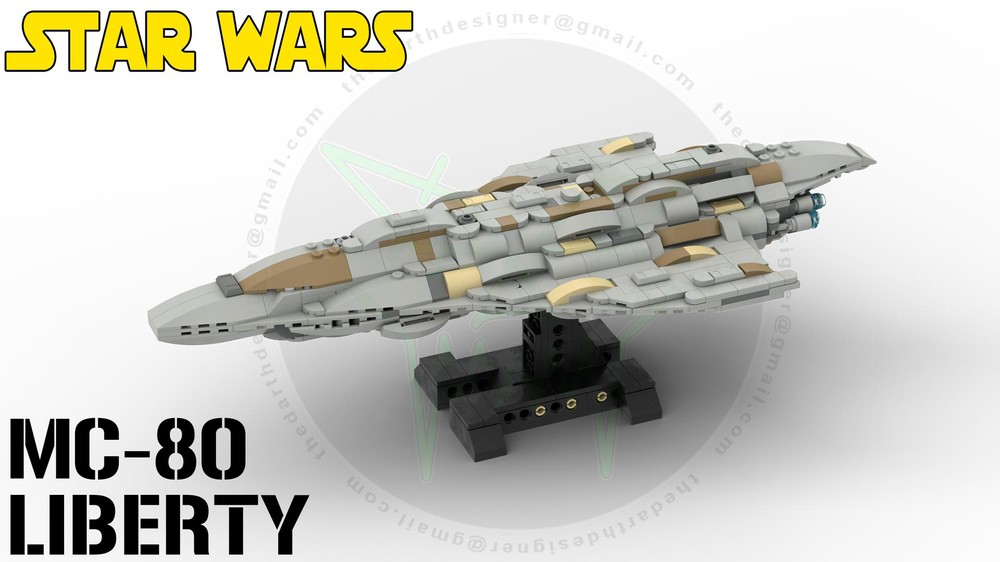 LEGO MOC MC-80 Liberty - 1:4000 Scale by DarthDesigner | Rebrickable ...