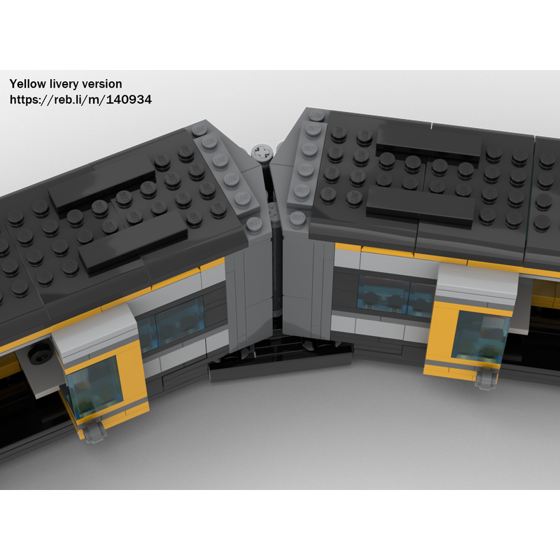 LEGO MOC Articulated Tram with Bellows (City, Red Livery Version) by ...