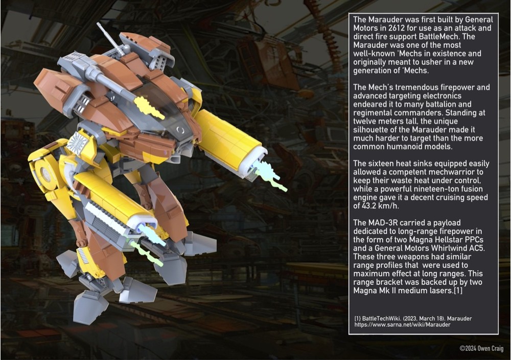 LEGO MOC MAD-3R Marauder Mech Battletech / Mechwarrior by canuck33 ...