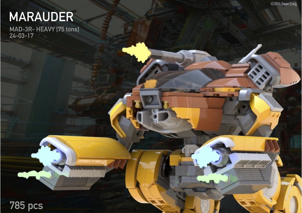 LEGO MOC MAD-3R Marauder Mech Battletech / Mechwarrior by canuck33 ...