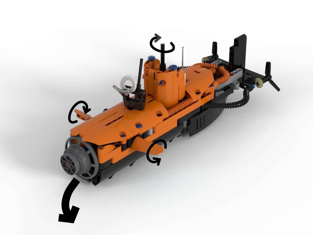 LEGO MOC 42120 Submarine Upgrade by richidello | Rebrickable - Build ...
