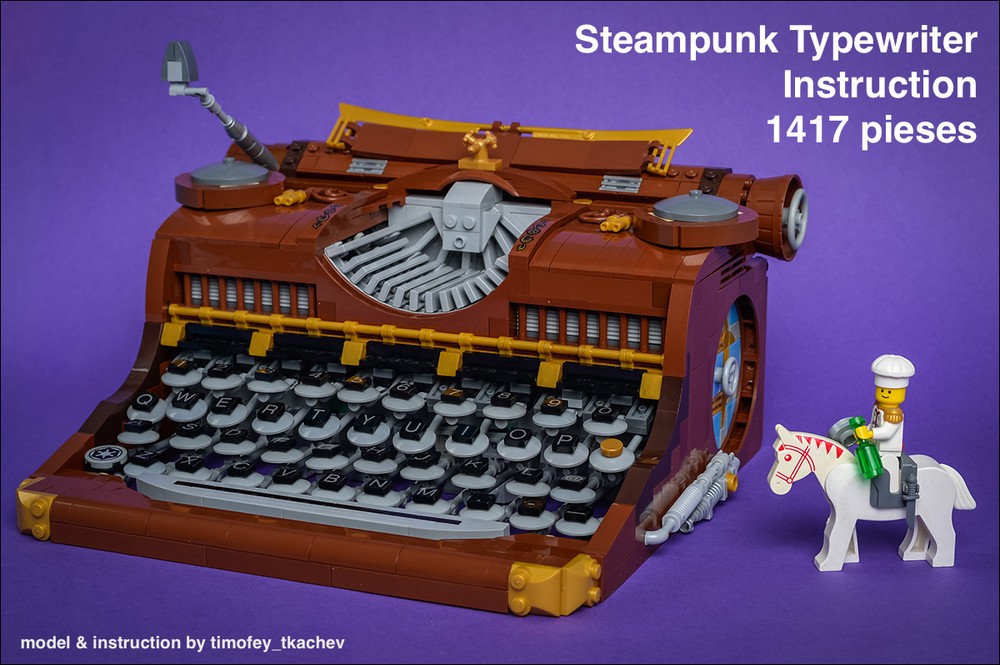 LEGO MOC Steampunk Typewriter by Timofey_Tkachev | Rebrickable - Build ...