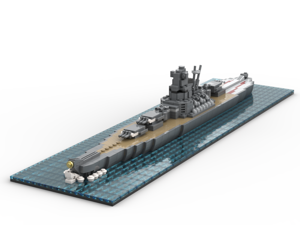 LEGO MOC-142390 IJN Yamato at sea by ReaperX_9 | Rebrickable - Build ...