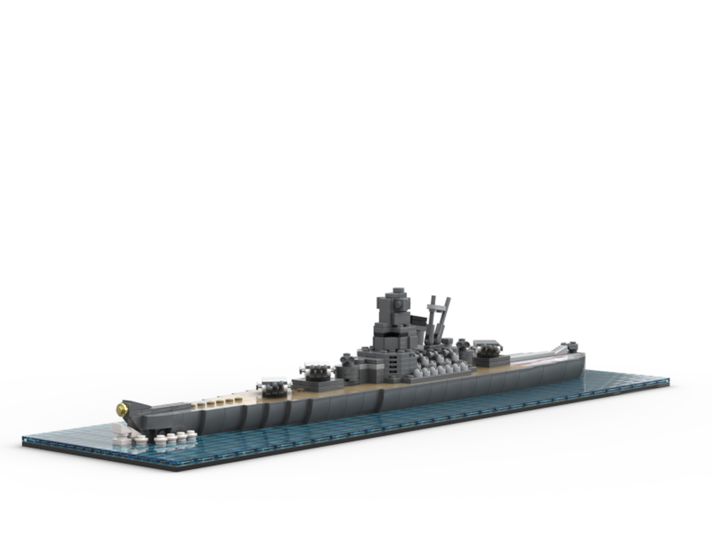 LEGO MOC IJN Yamato at sea by ReaperX_9 | Rebrickable - Build with LEGO
