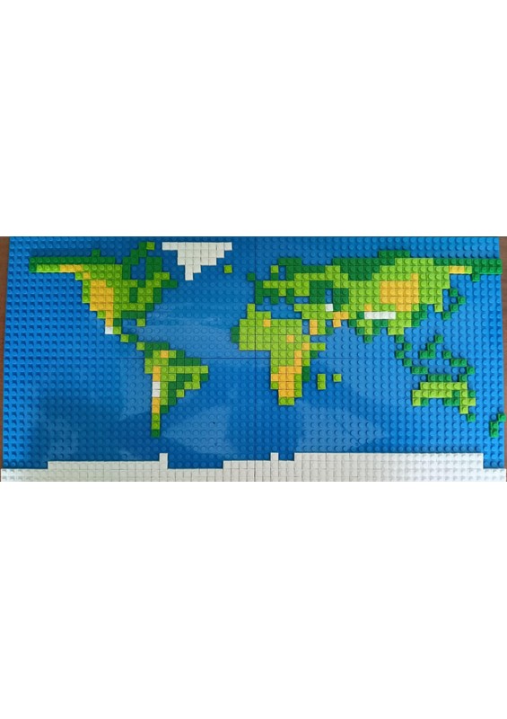LEGO MOC World Map Mosaic by AKM-Sky | Rebrickable - Build with LEGO