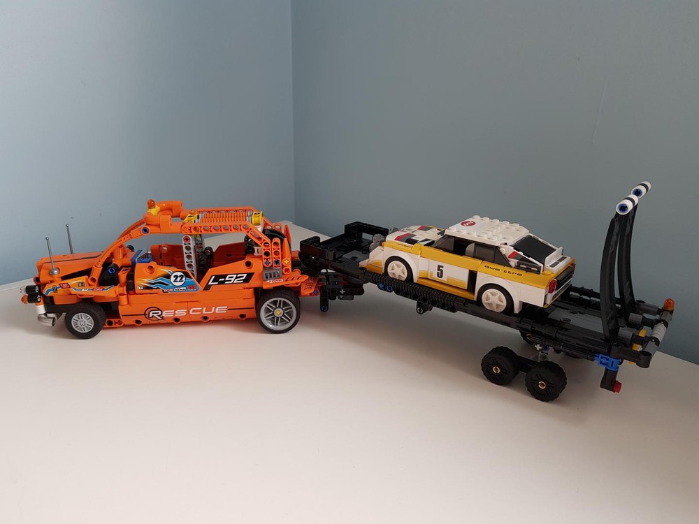 LEGO MOC Orange Towing Truck by przemoe | Rebrickable - Build with LEGO