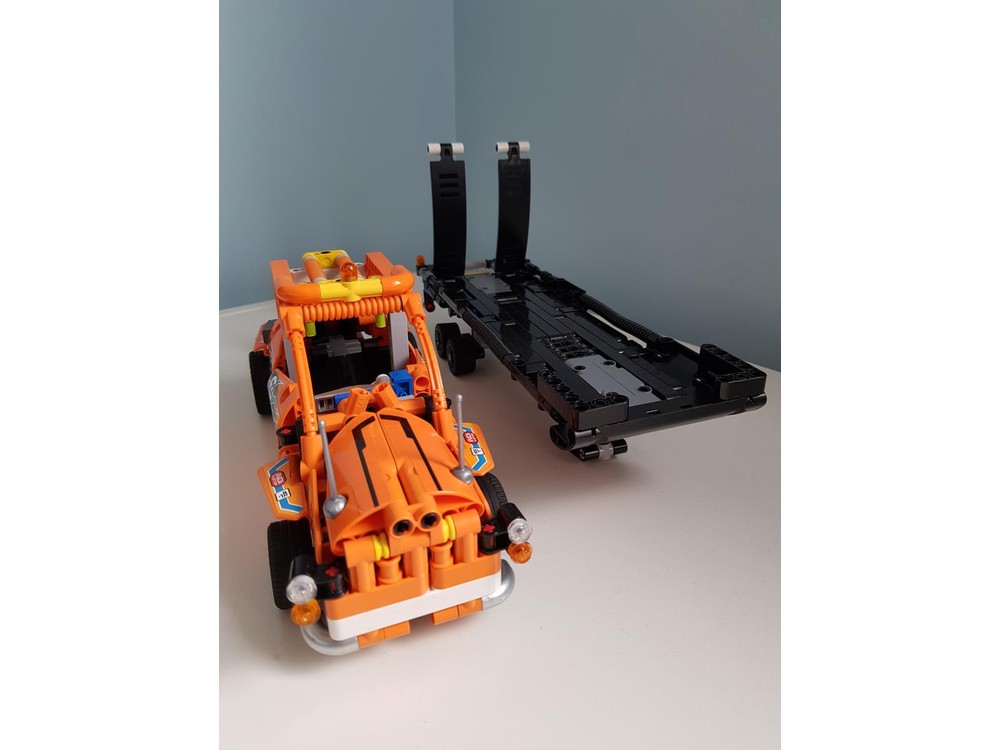 LEGO MOC Orange Towing Truck by przemoe | Rebrickable - Build with LEGO