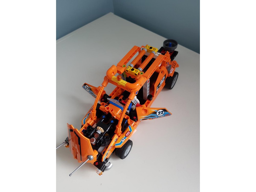 LEGO MOC Orange Towing Truck by przemoe | Rebrickable - Build with LEGO
