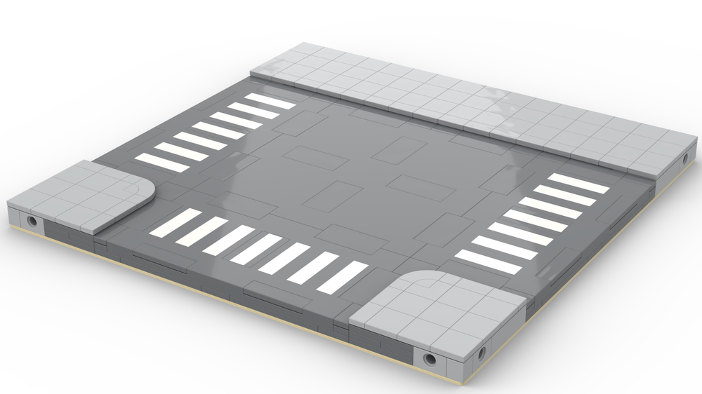 LEGO MOC modular straßen t-kreuzung v1 modular roads t-crossing v1 by ...