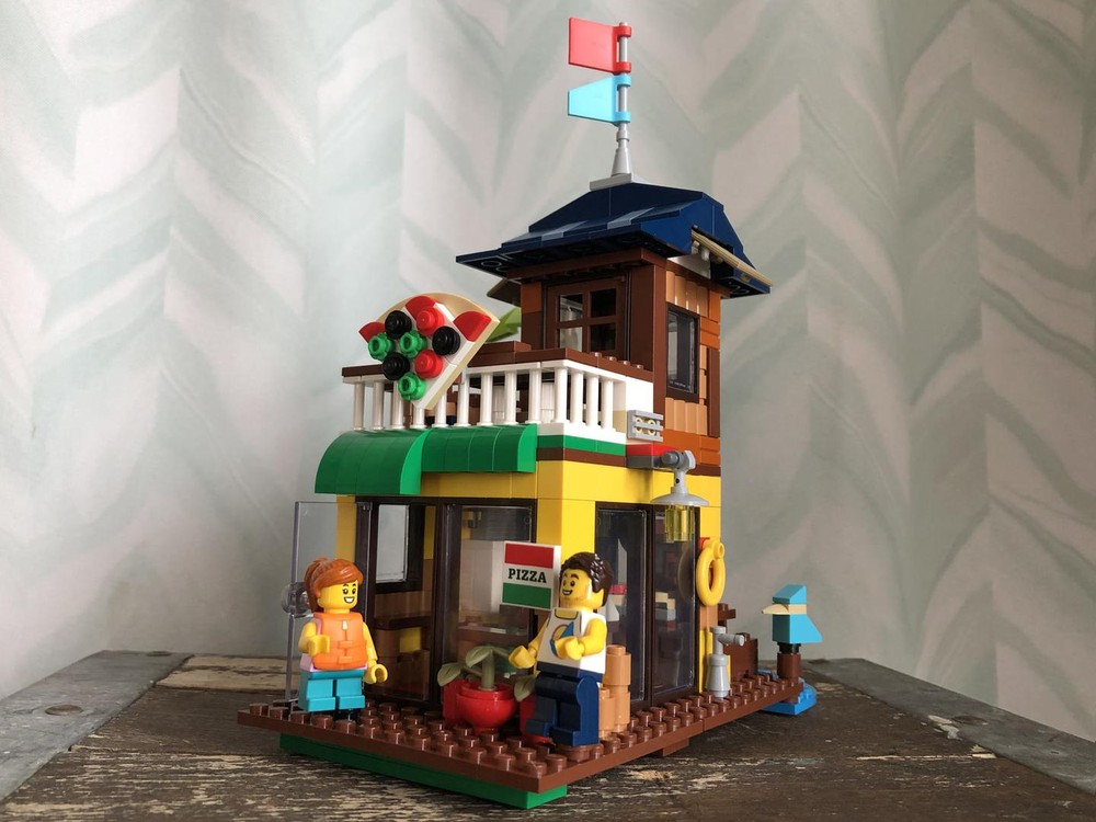 Lego Moc Boardwalk Pizza By Phoester Rebrickable Build With Lego