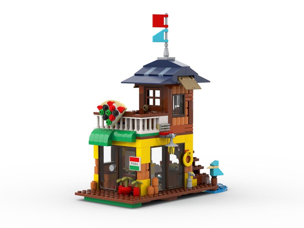 Lego Moc Boardwalk Pizza By Phoester Rebrickable Build With Lego