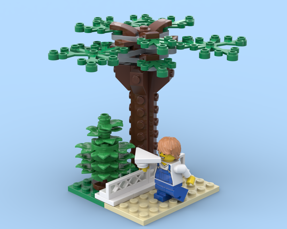 LEGO MOC Paper plane boy in the park by Stud.ious | Rebrickable - Build ...