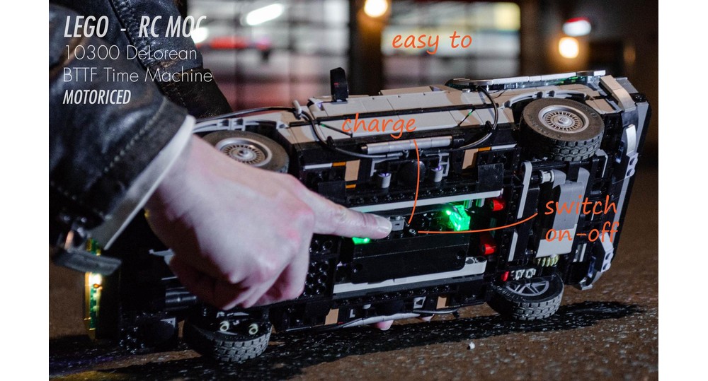 LEGO MOC DeLorean RC Mod - Motorization for 10300 Back to the Future ...