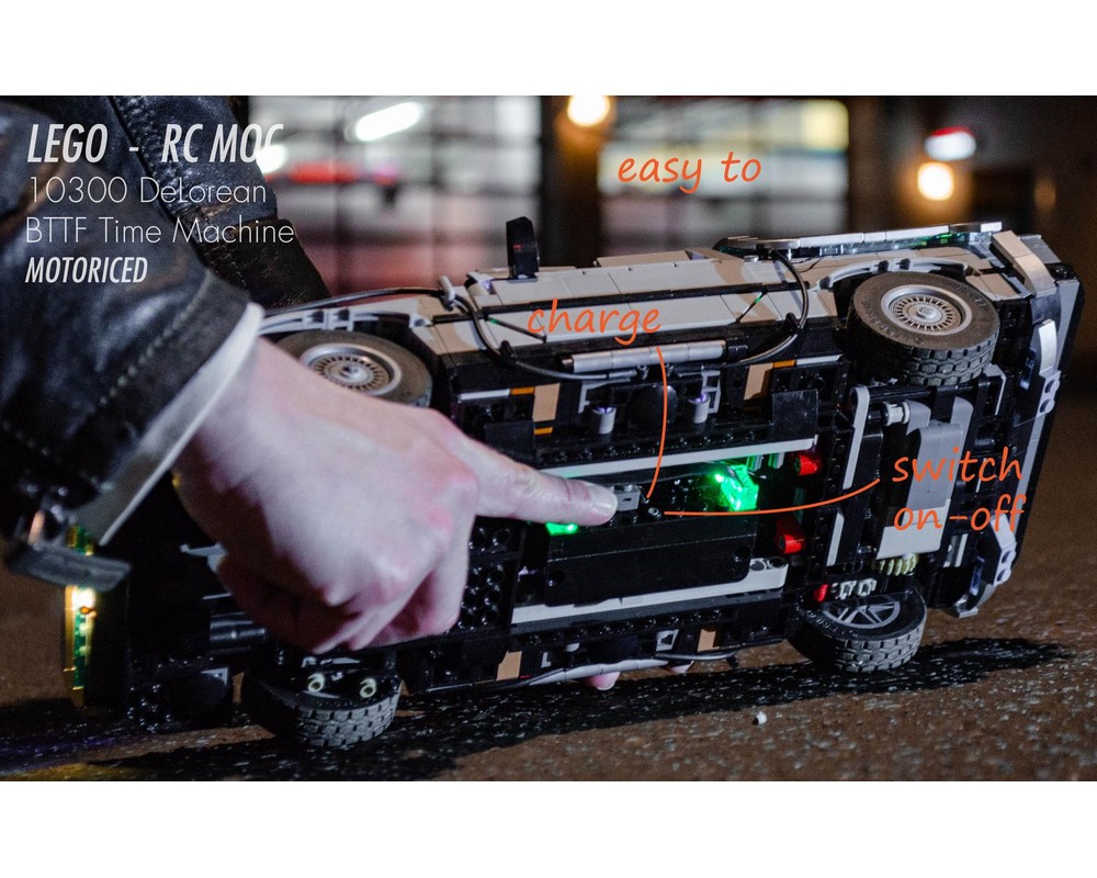 LEGO MOC DeLorean RC Mod - Motorization for 10300 Back to the Future ...